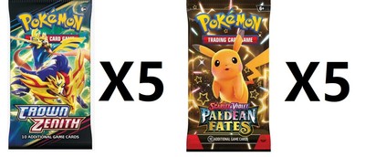 Best Pokemon Factory Sealed Booster Packs (Lot Of 10) Crown Zenith ...