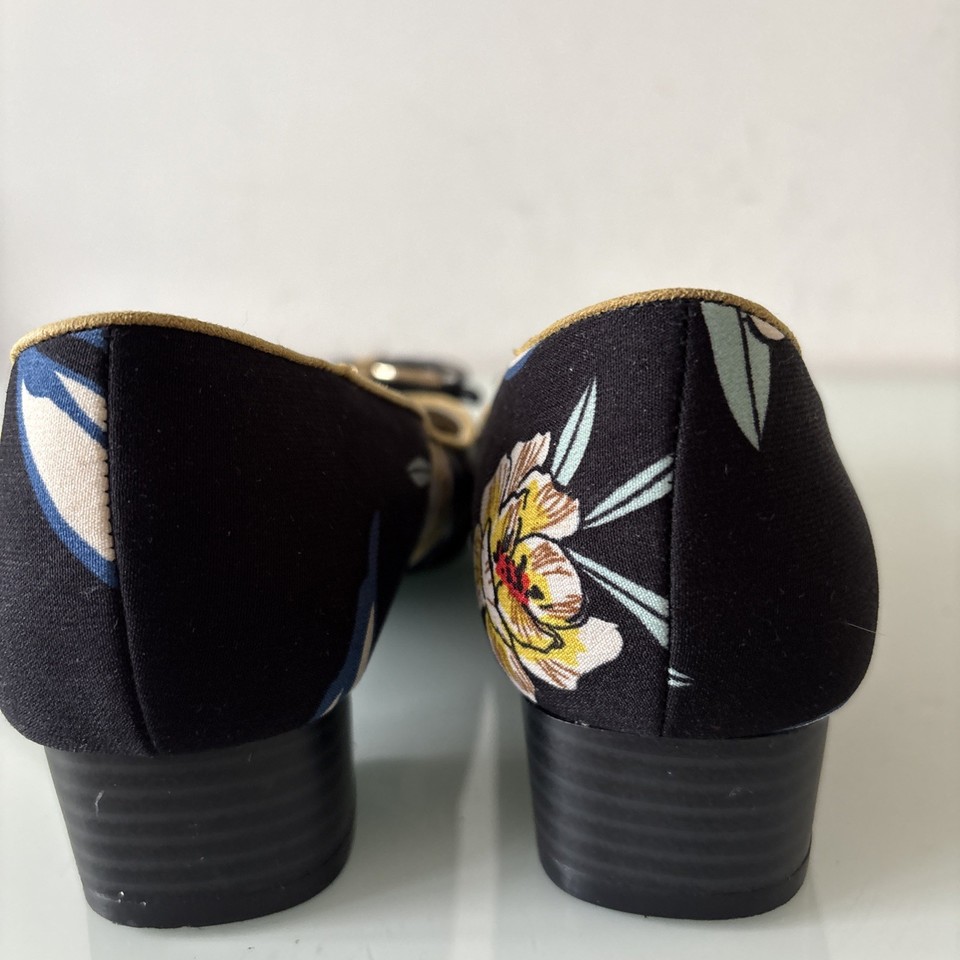 Ruby Shoo Womens Floral Polka Dot Court Shoes Block Heel UK 4 | eBay UK