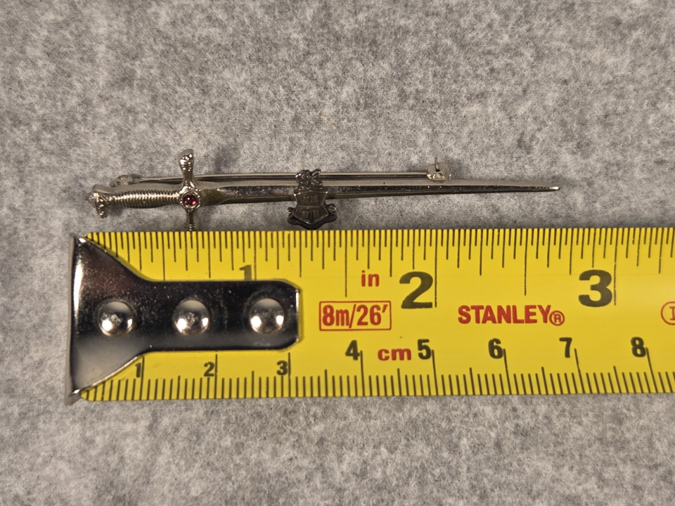Vintage SIGMA PI SIGMA Sterling Silver Sword Pin 1950's? Physics Honor ...