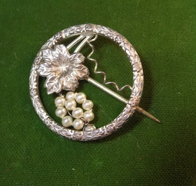 Vintage Ward Bros Sterling Art Nouveau Vineyard Winery Grape Pearl ...