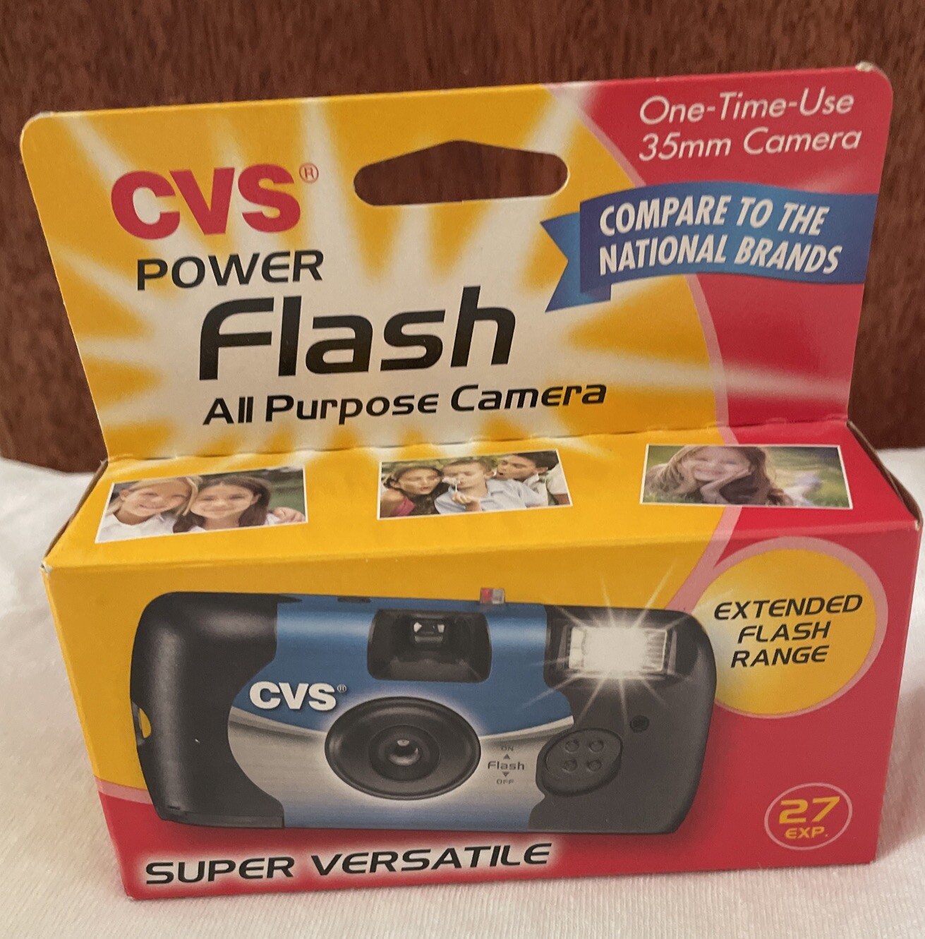 CVS Power Flash Blue All Purpose One Time Use Camera 35mm Process ...