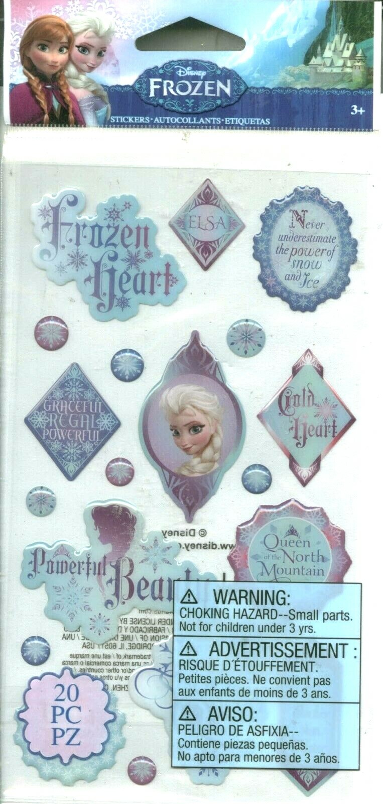 DISNEY FROZEN Elsa Anna Kristoff Olaf Sven Snow Sisters Stickers ...