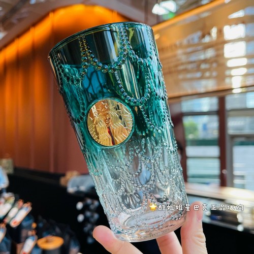 Starbucks 50th Anniversary Cup Gradient Green Goddess Stereo Fish Scale ...