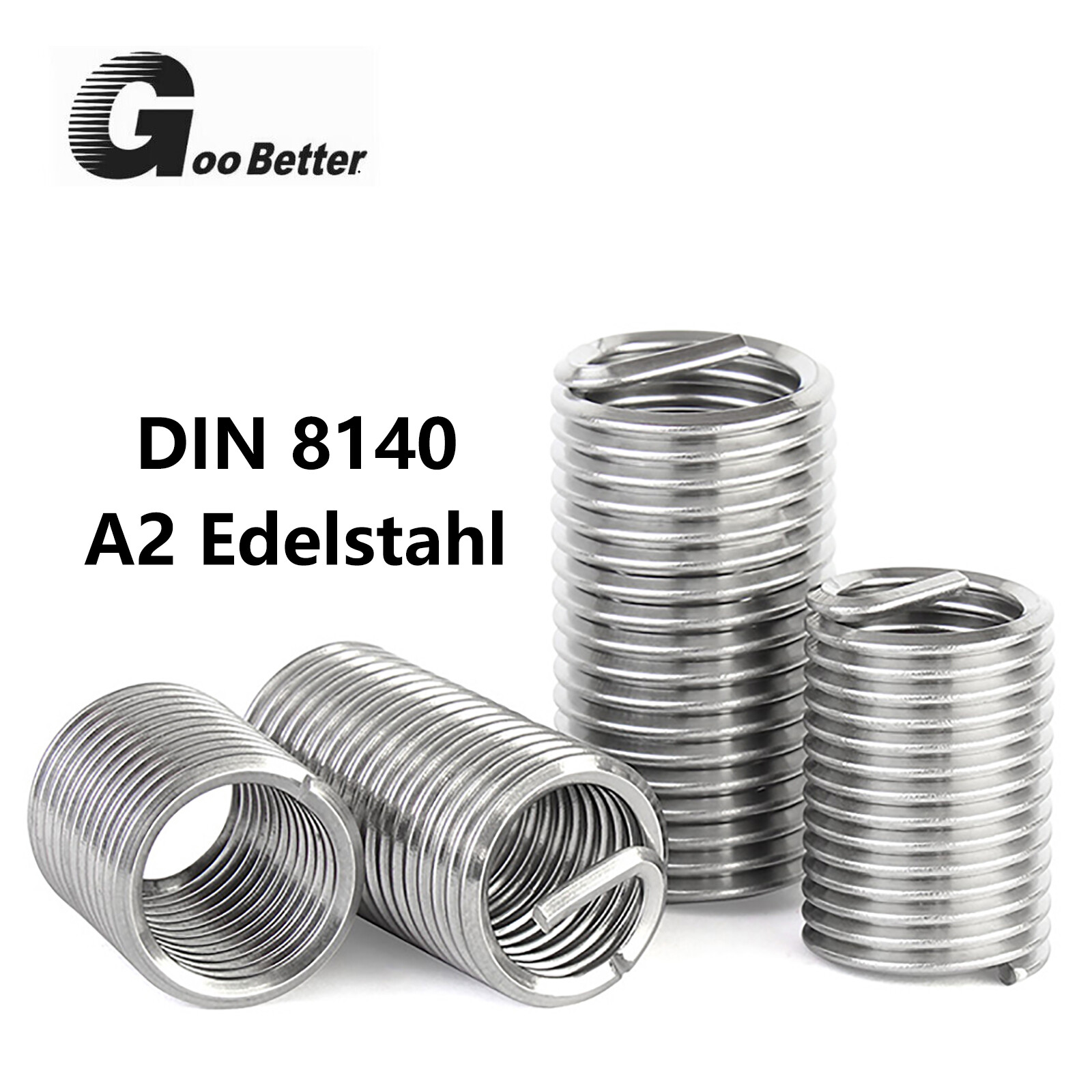 A2 Stainless M2-M16 Helicoil Wire Thread Repair Inserts Coarse Thread ...