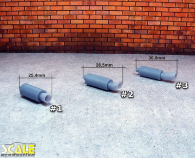 Scale Production 1/24 1/25 Exhaust Muffler Ver.D #2 (1pc, 3d printed ...