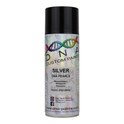DNA PAINTS Pearl Colour Spray Paint 350ml Aerosol Silver Pearlescent ...