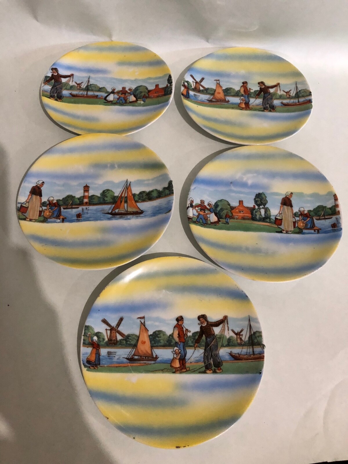 Eleanor Bavaria 5 Small Plates Eleanor Vintage China 6" Amish Pilgrim ...