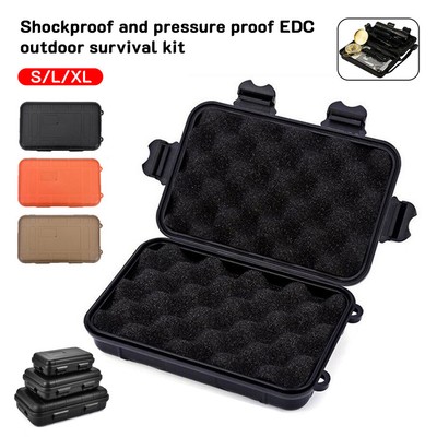 Outdoor Survival Sealed Box Plastic Shockproof EDC Tools Storage ...