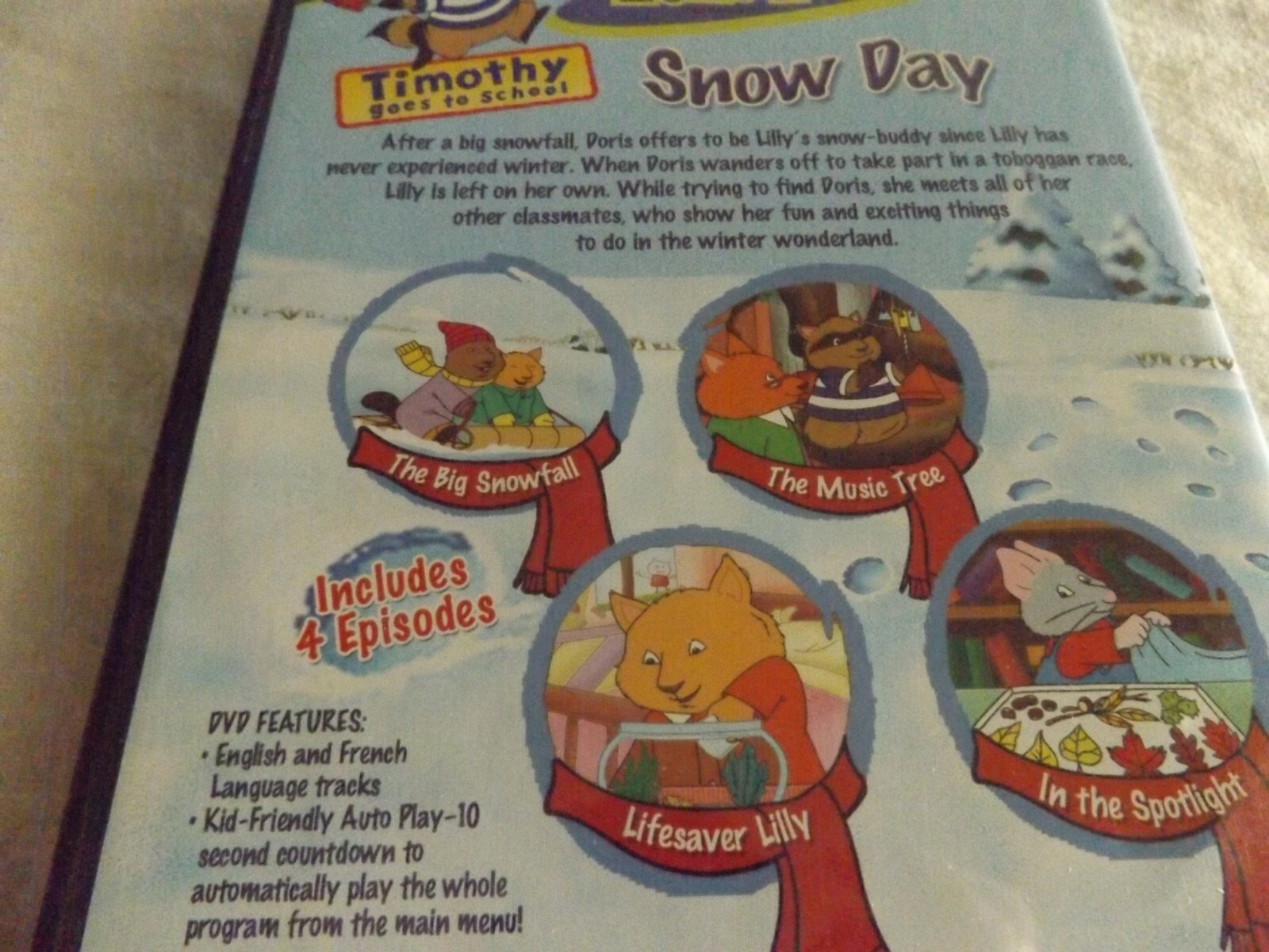 DVD Treehouse Timothy Goes To School Snow Day 4 Episodes NR 50 Minutes ...