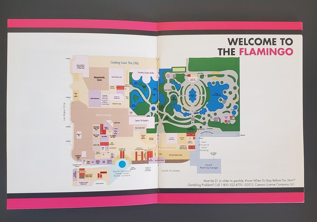 Flamingo Las Vegas Hotel Plan Las Vegas Strip Map (2025) | Las Vegas