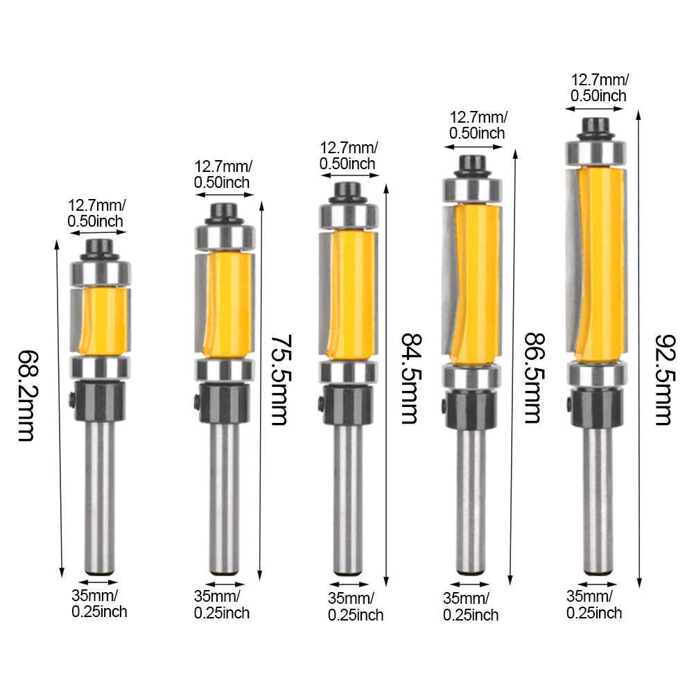 Smooth For Woodworking Stable Sharp Double Bearing Flush Trim Router ...