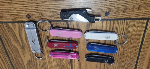 Lot Of 8 Keychain Knives Leatherman, Victorinox, Kershaw | eBay