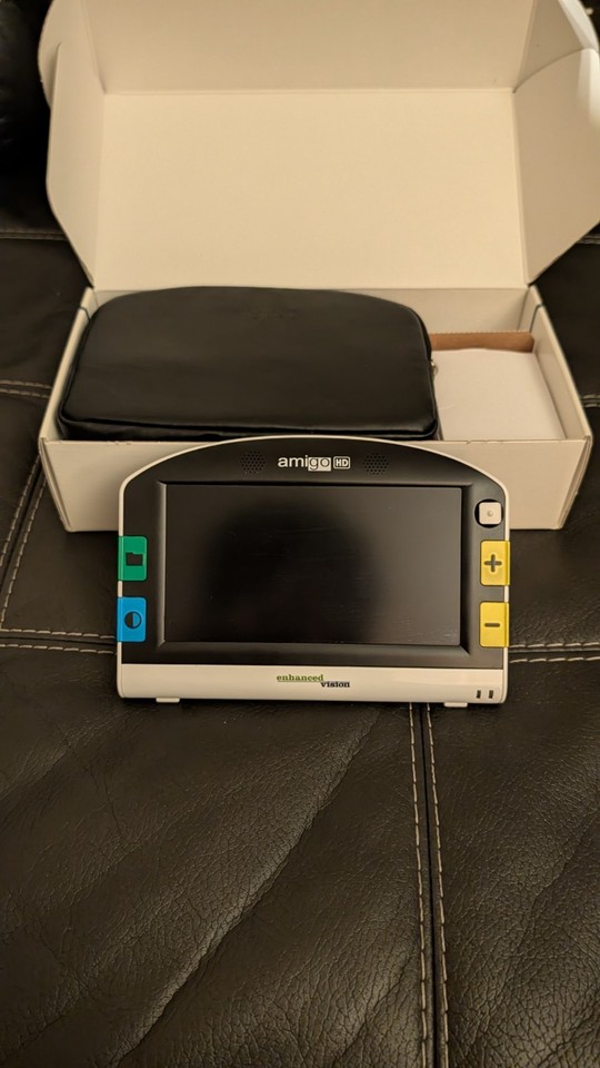 Amigo HD Enhanced Vision Magnifier Color7" Handheld Reader Complete Box ...