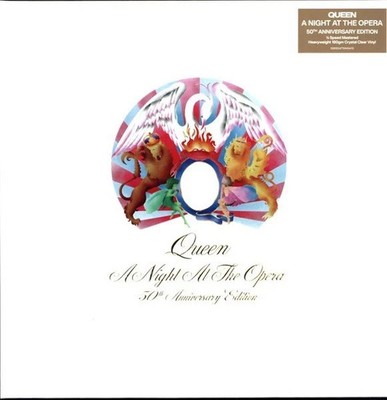 QUEEN - A NIGHT AT THE OPERA - LP - CLEAR VINYL - 50TH ANNIVERSARY ...