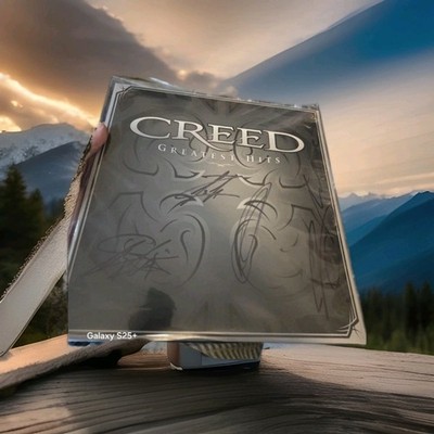 CREED Autographed Greatest Hits Signed Album Vinyl All 4 Band Members ...