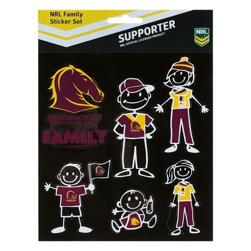 NRL Brisbane Broncos FAMILY Car Sticker Sheet Holiday Gifts | eBay