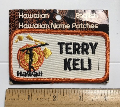 NIP Terry Keli Hawaiian Hawaii HI Souvenir Name Patch Badge | eBay