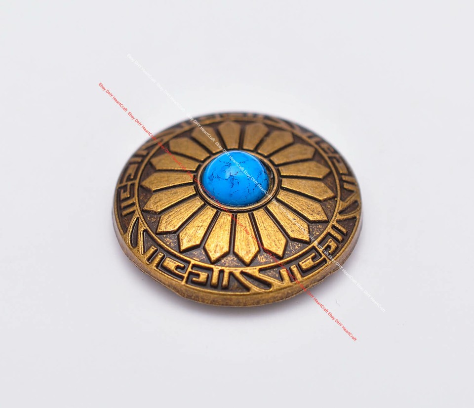 10X Brass Sun Flower Leathercraft Turquoise Concho Snap Button ...