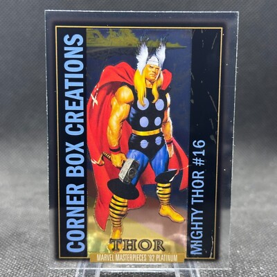 Marvel Masterpieces '92 Platinum Thor Corner Box Creations #CB-14 | eBay