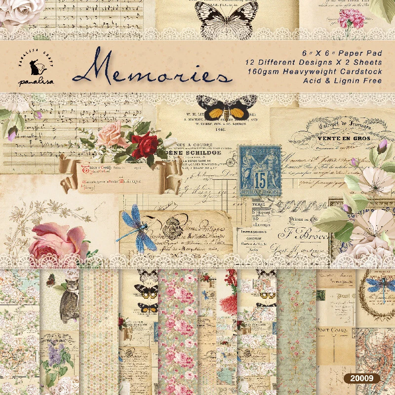 Vintage Flower Scrapbook Paper
