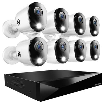 2-Way Audio 12 Channel DVR Security System with 2TB Hard Drive and 8 ...