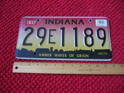 INDIANA 1995 Passenger Car License Plate, Tag | eBay