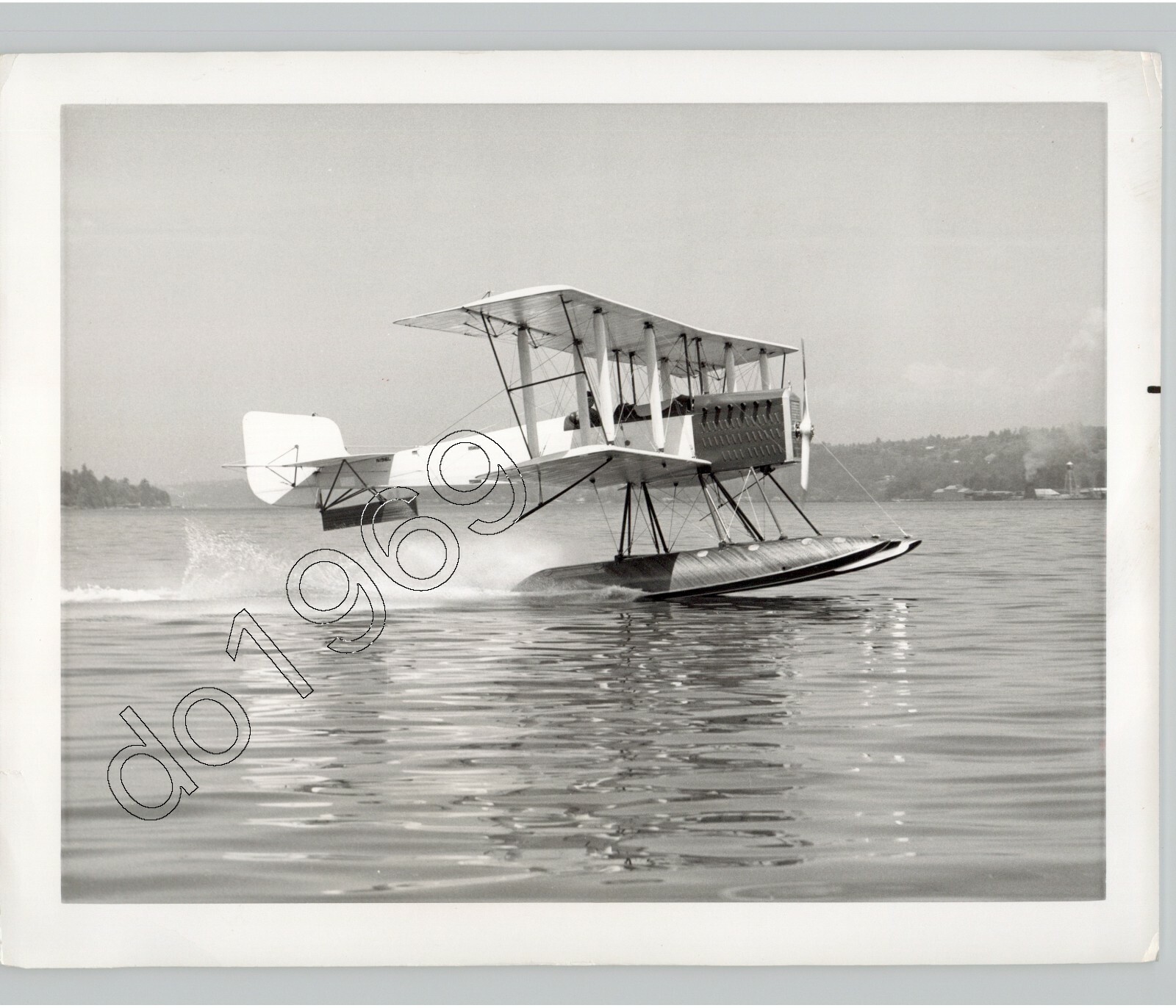 Airplane History BOEING Model 1 B&W SEAPLANE on Water REPLICA 1966 ...
