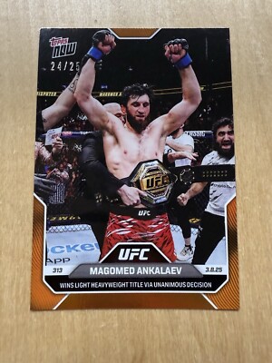 2025 UFC Topps NOW 10 MAGOMED ANKALAEV LIGHTHEAVYWEIGHT CHAMP UFC 313 ...
