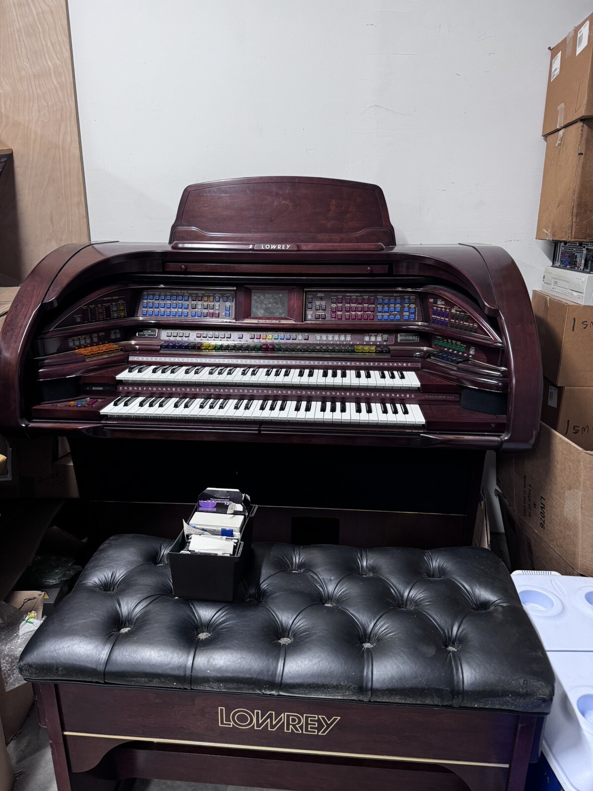 Lowrey Stardust Organ With Bench- Fine Piece Of Craftsmanship! | eBay