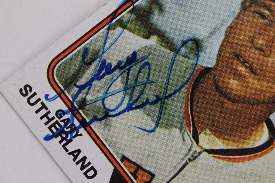 GARY SUTHERLAND Houston Astros Expos AUTOGRAPH 1974 TOPPS #428 Signed ...