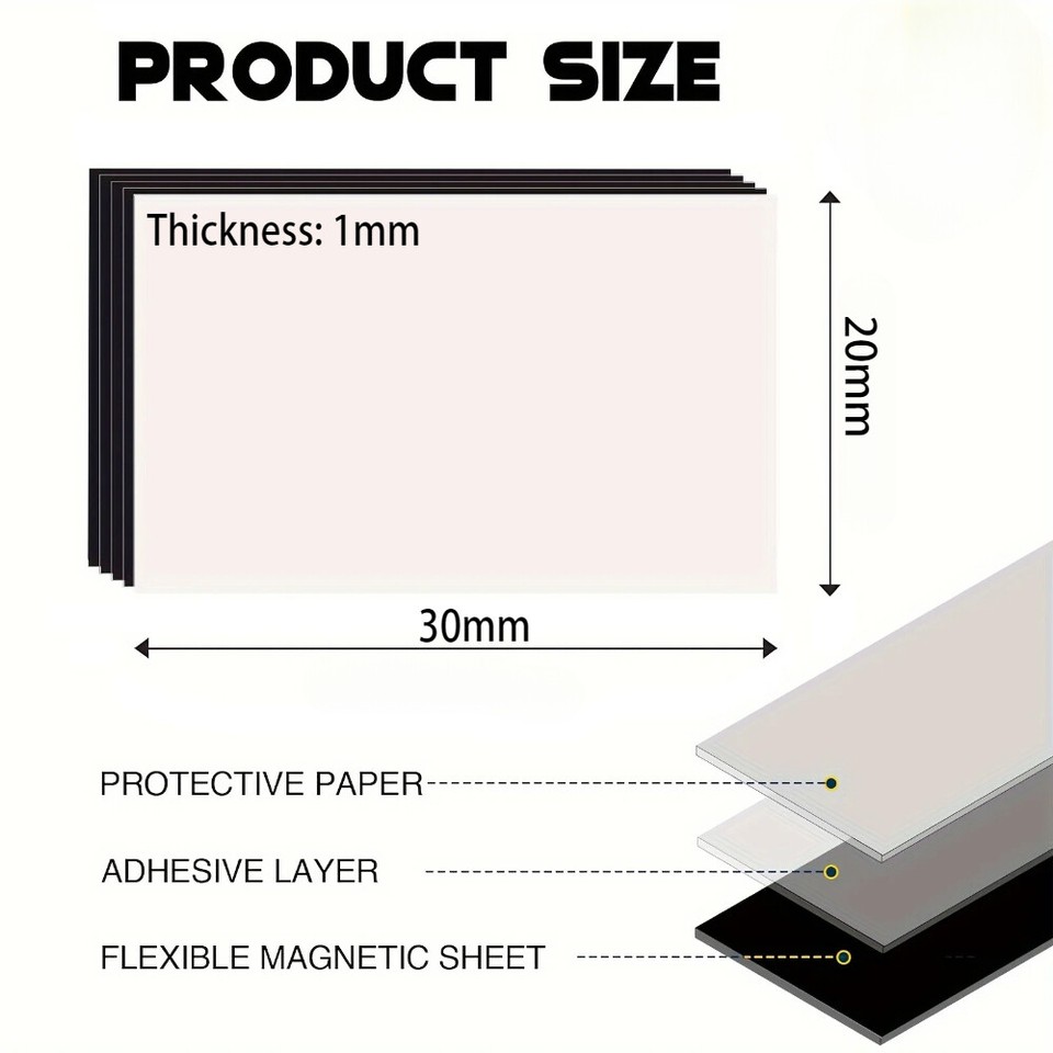 Self-Adhesive Magnetic Strips, Small Sticky Crafts Magnets for Fridge ...