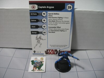 =Star Wars Miniatures GALAXY AT WAR Captain Argyus 19/40 with card = | eBay