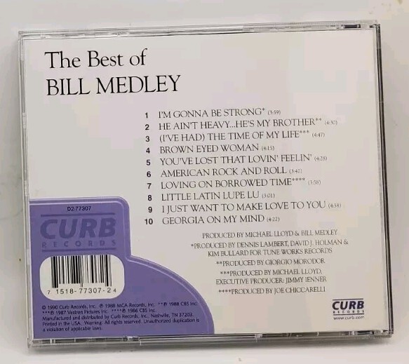 Bill Medley - The Best of Bill Medley CD, Pre-owned, Very Good ...