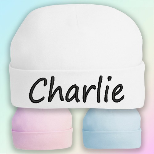Personalised Embroidered Baby Beanie Hat Gift Name | eBay