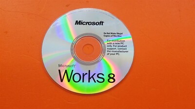 ⭐️⭐️⭐️⭐️⭐️ PC Software CD Disc Microsoft Works 8 | eBay