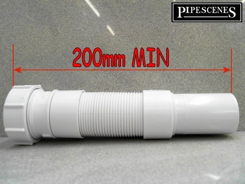 Flexible Waste Pipe Coupling Hose Adjustable for 32mm 34mm 36mm Sink ...