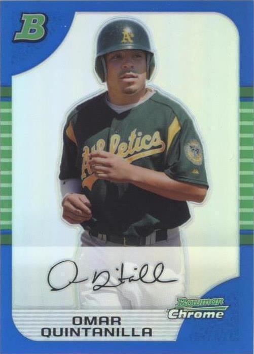 2005 Bowman Chrome - Omar Quintanilla #141 Blue Refractor /150 for sale ...