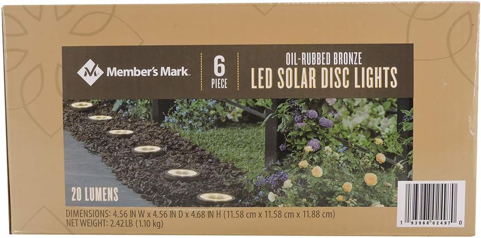 6-Piece Oil-Rubbed Bronze Led Solar Disc Lights | eBay