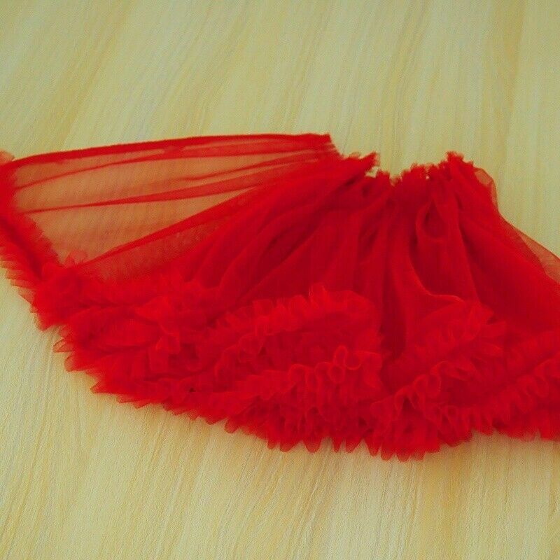 Pleated Ruffle Mesh Edging Lace Fabric Trimming Frill Crinkle DIY Dress ...