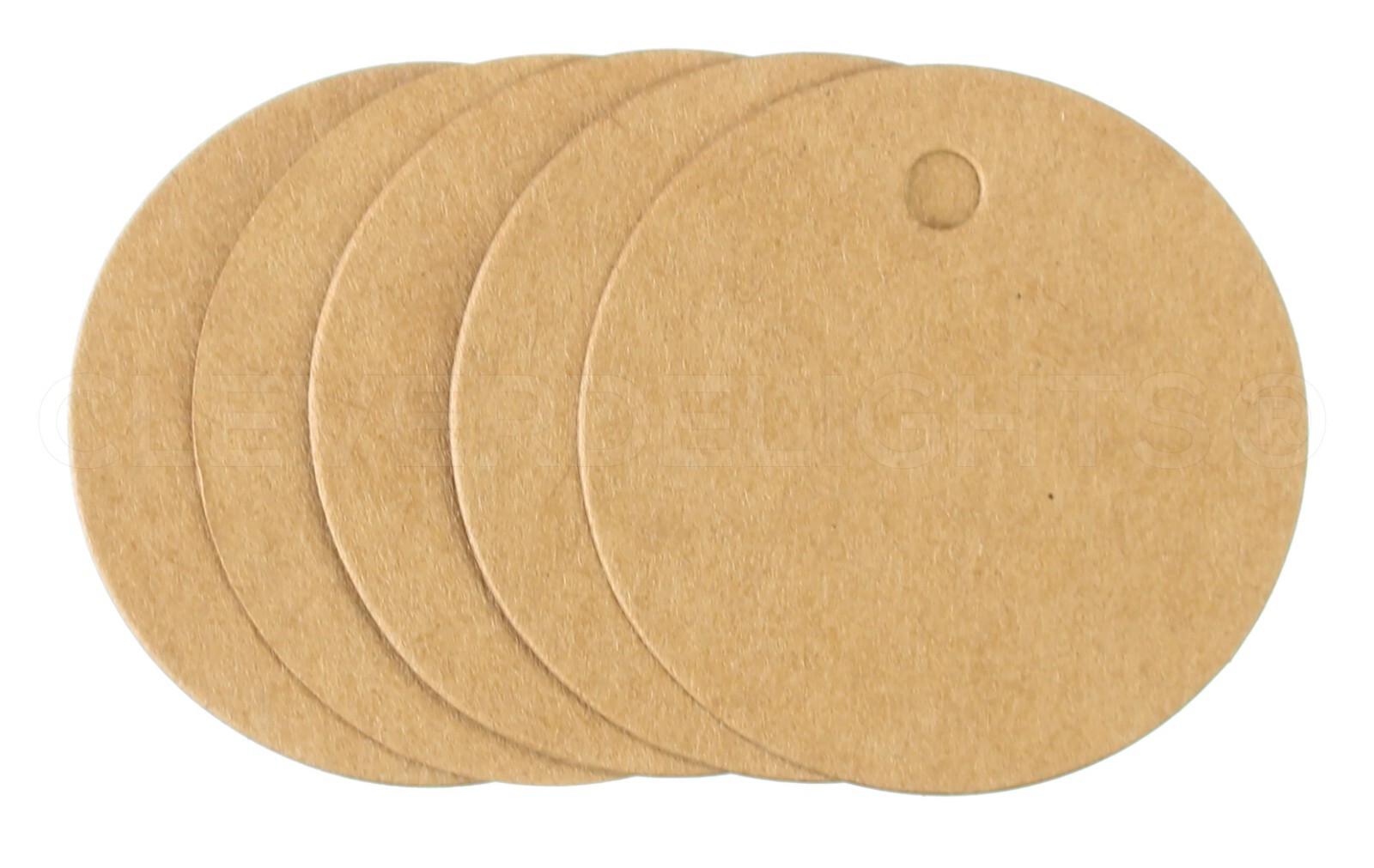 100 Circle Kraft Gift Tags - 1.5" Round Hang Tag - Brown Price Tag ...