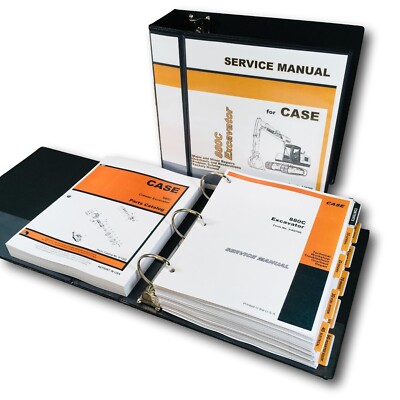 Case 880C Crawler Excavator Service Manual Parts Catalog Shop Binder ...