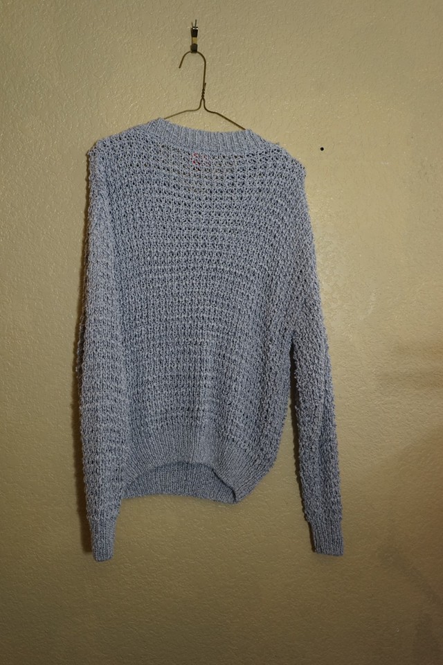 Sweater Land S/M gray long sleeve v neck sweater for women | eBay UK