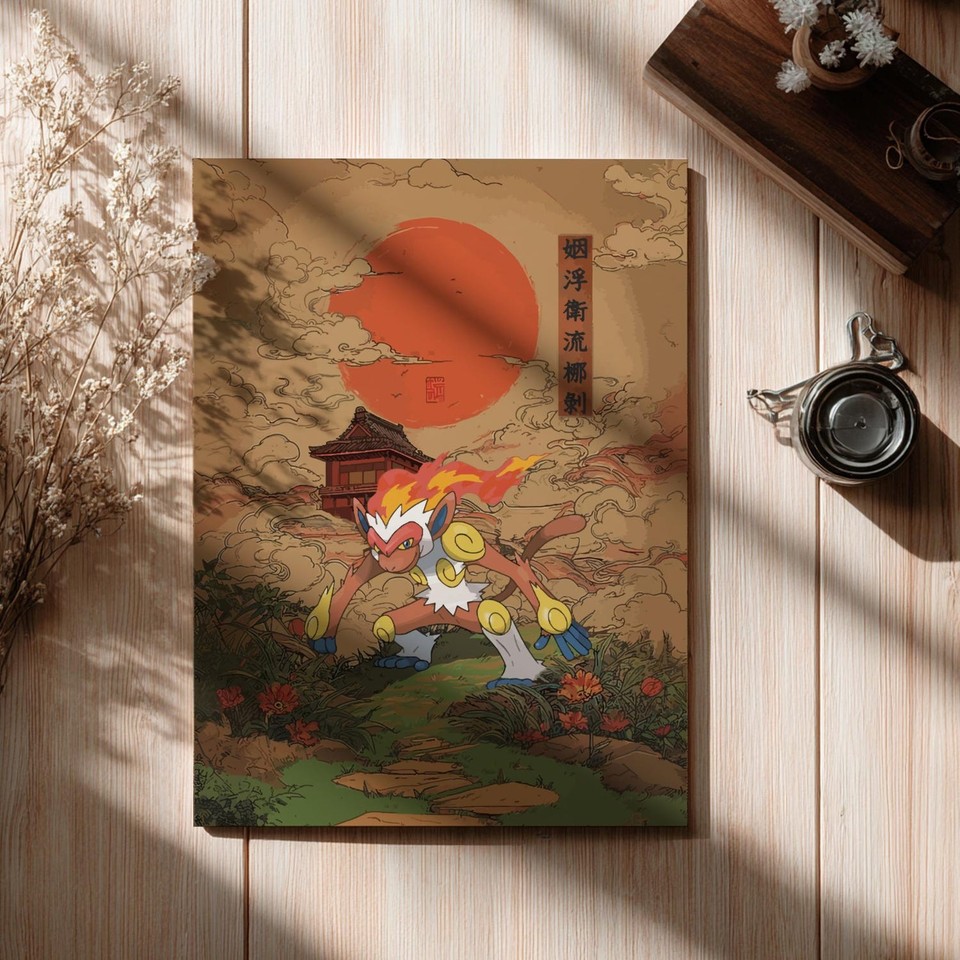 Infernape Pokémon Poster | Fire Fighting Fan Art Wall Art Print | eBay UK