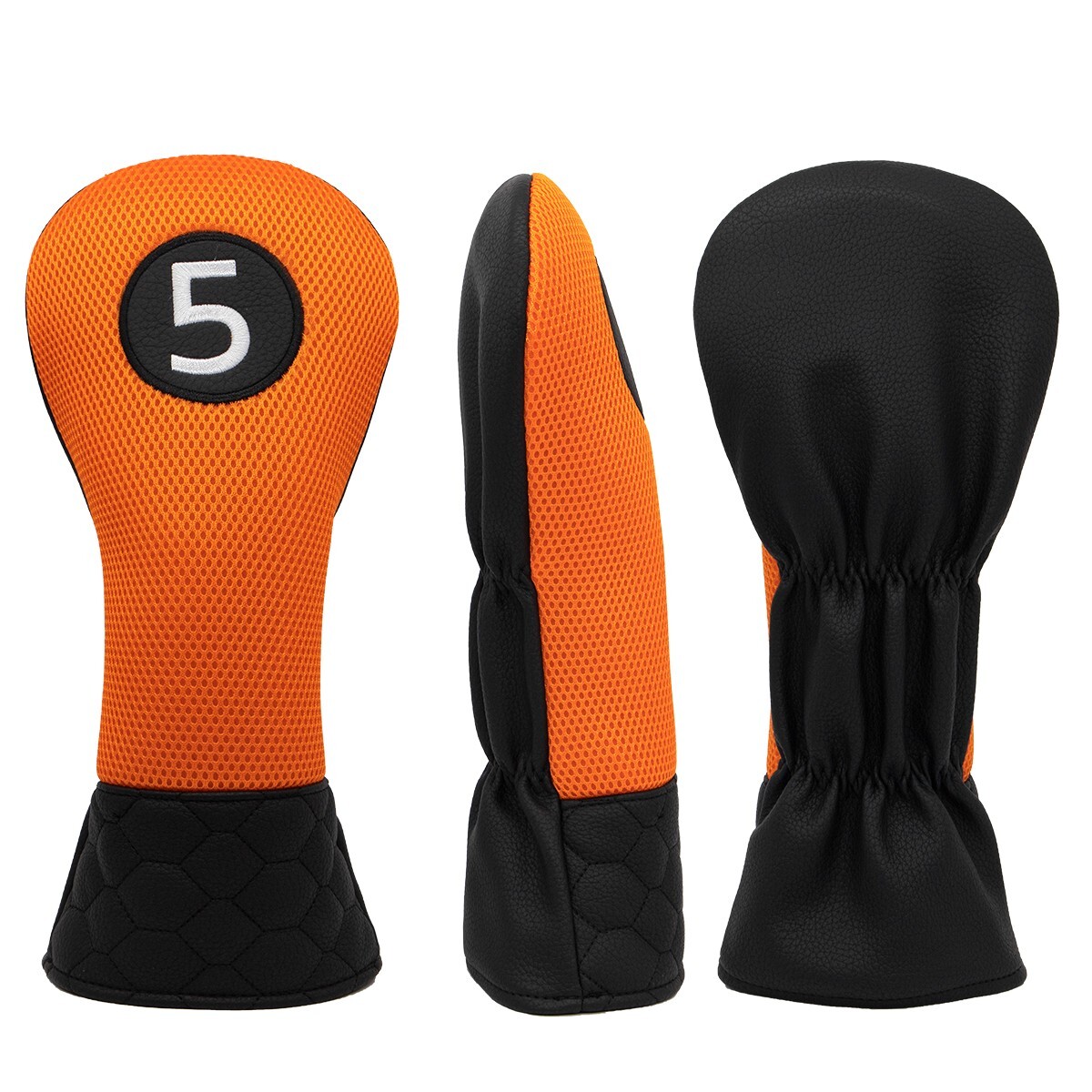 Orange Wood Golf Club Headcover Driver FW Rescue Head Cover Selection ...