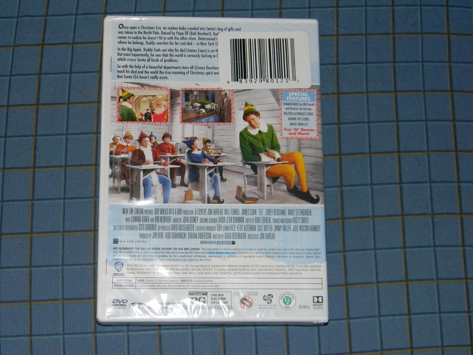 ELF (DVD, 2004)Will Ferrell, Zooey Deschanel, James Caan-BRAND NEW ...