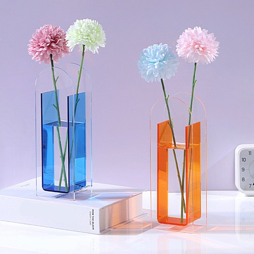 Plant Vase Break Resistant Decorative Stylish Appearance Clear Flower ...