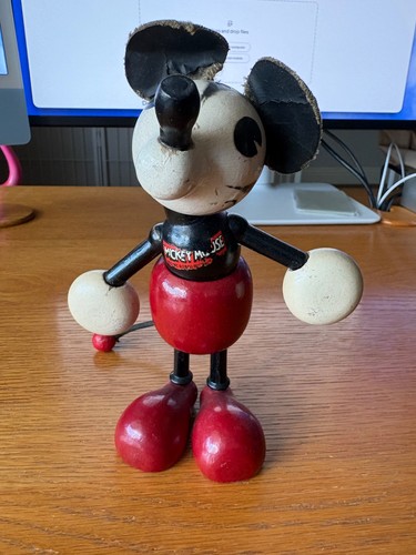 1930s Walt Disney Mickey Mouse Fen E Flex Wood Jointed Figure 7" | eBay