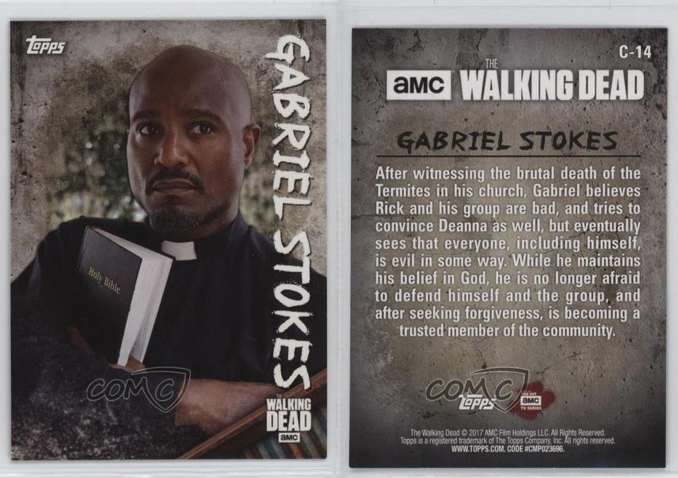 2017 Topps The Walking Dead Season 6 Characters Gabriel Stokes #C-14 02l5 | eBay