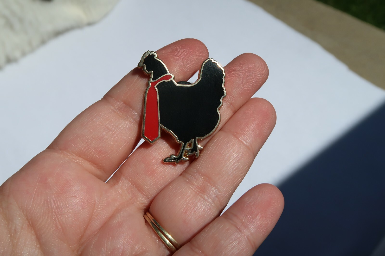 Hentai Enamel Pin Hen-tie Hentie Puns Punny Pun Pin Lapel Pin Rooster Chicken | eBay