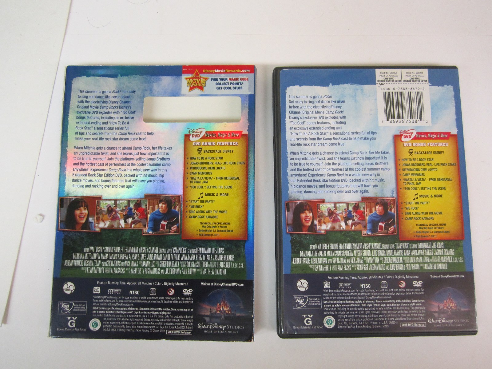 Camp Rock (DVD, 2008) with slip - Jonas Brothers - Demi Lovato - Alyson ...